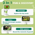 Kids Digital Microscope - 4.3" HD Screen Portable STEM Educational ...