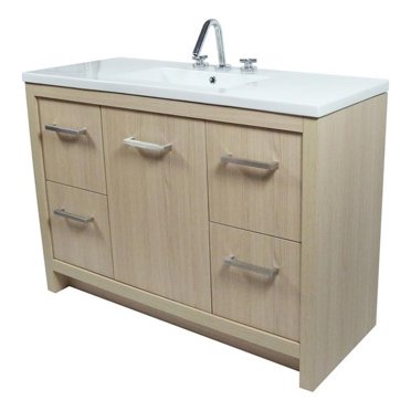 "Totti Artemis 48"" Transitional Double Sink Bathroom Vanity, White ...
