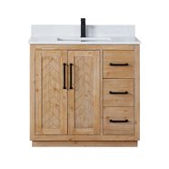 Design Element Austin 60" Vanity Base Only in Walnut - Walmart.com