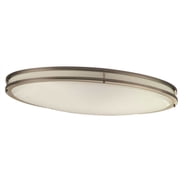 Monument Led Flush Mount Ceiling Fixture, Satin Nickel, 14 X 4 In ...