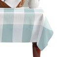Aqua White Buffalo Check Table Cloth Waterproof Tablecloths, Farmhouse ...