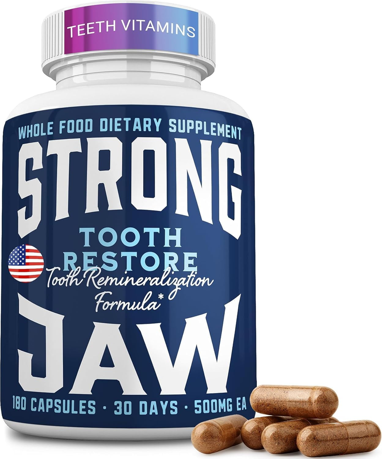 Vitaminas Tooth Restore, mandíbula fuerte, dientes fuertes, 180 ...