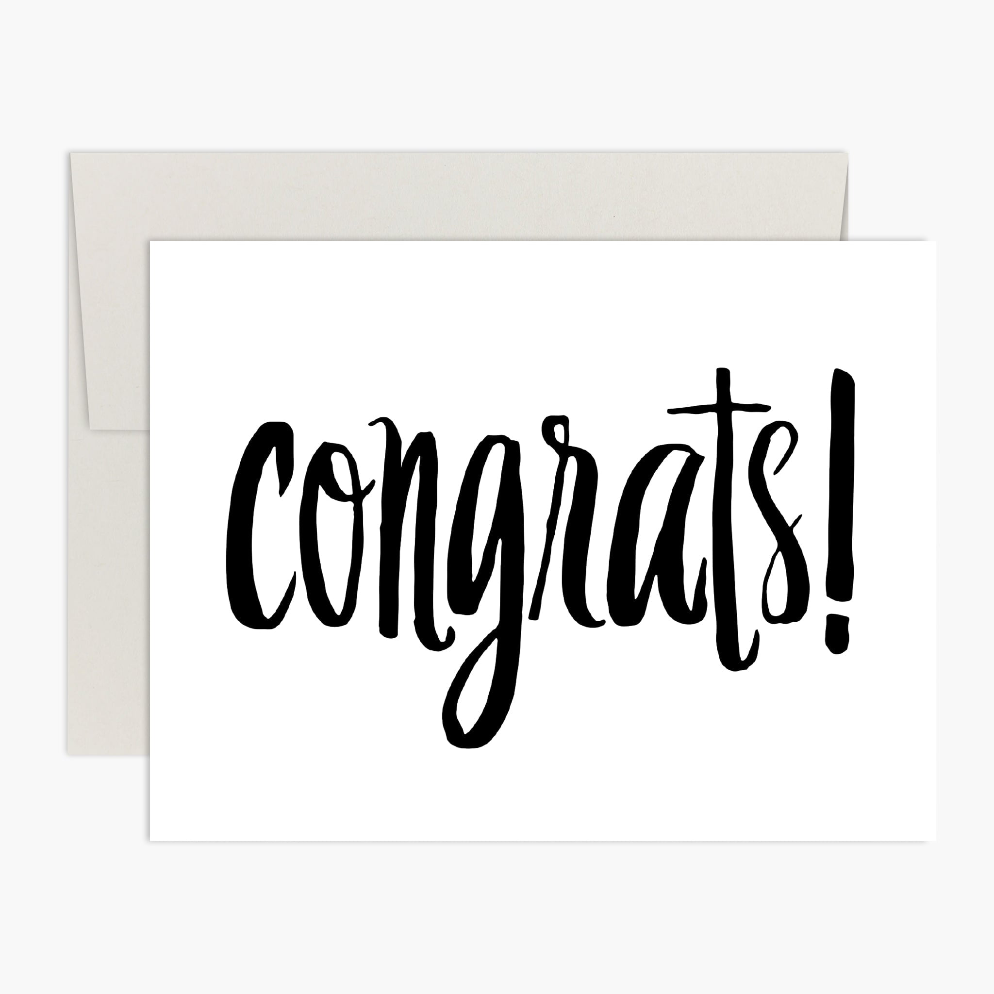 Congrats! Black & White Congratulations Card - Walmart.com