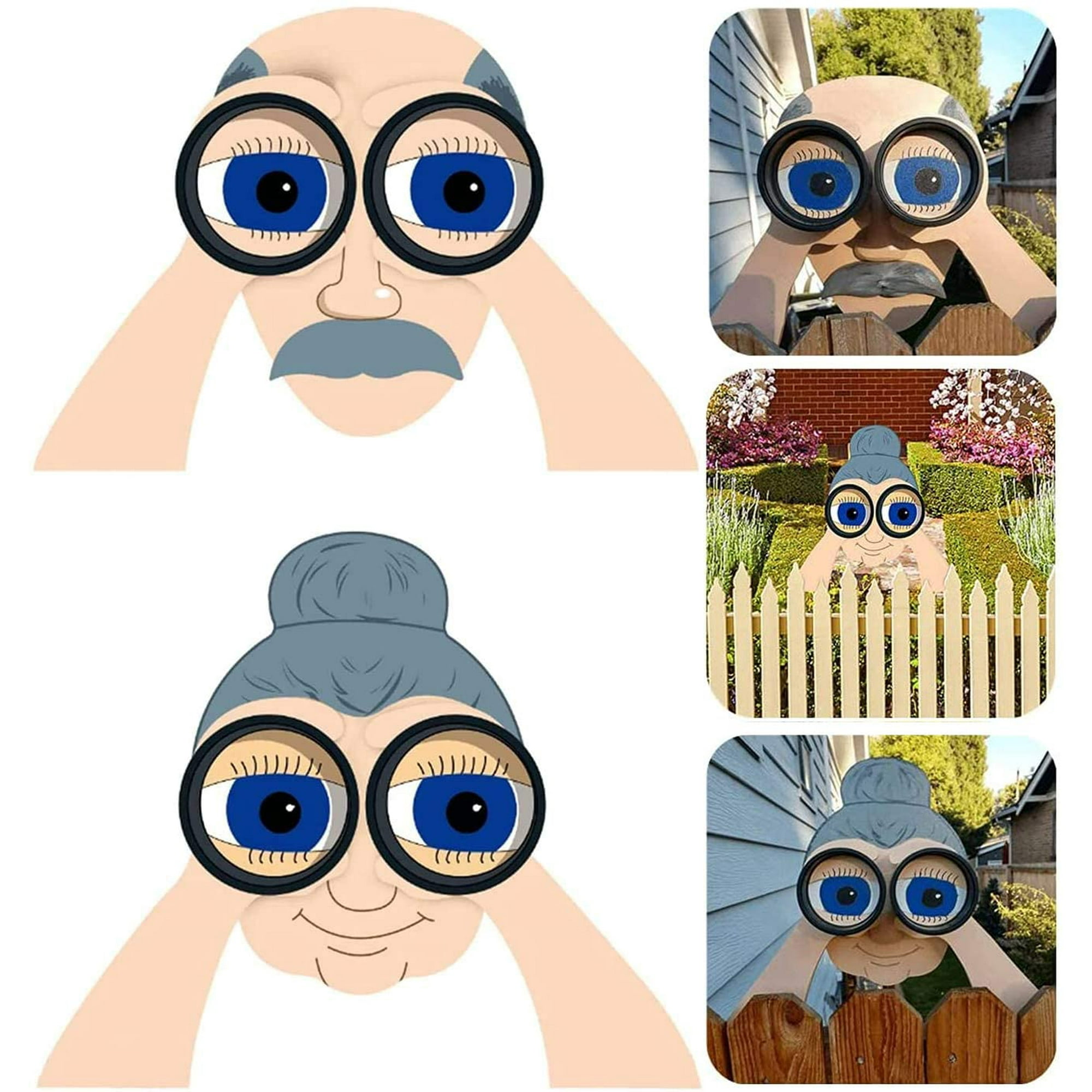 Click here for Pvcs 2pcs Binocular Spying Fence Peeker Yard Art... prices