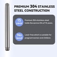 8 Inch Ceiling Mounted Shower Arm with Large Flange, Brushed Nickel ...
