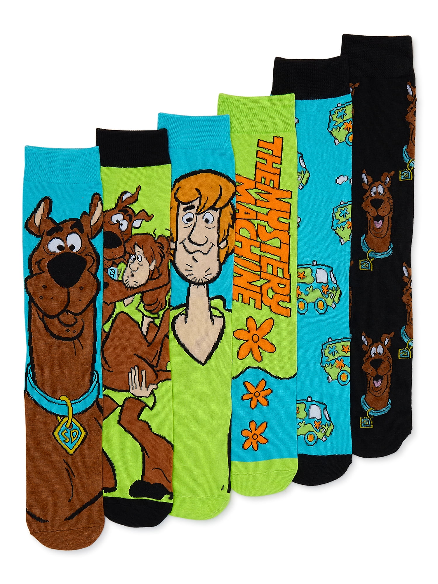 Scooby Doo Men's Crew Socks, 6-Pack - Walmart.com