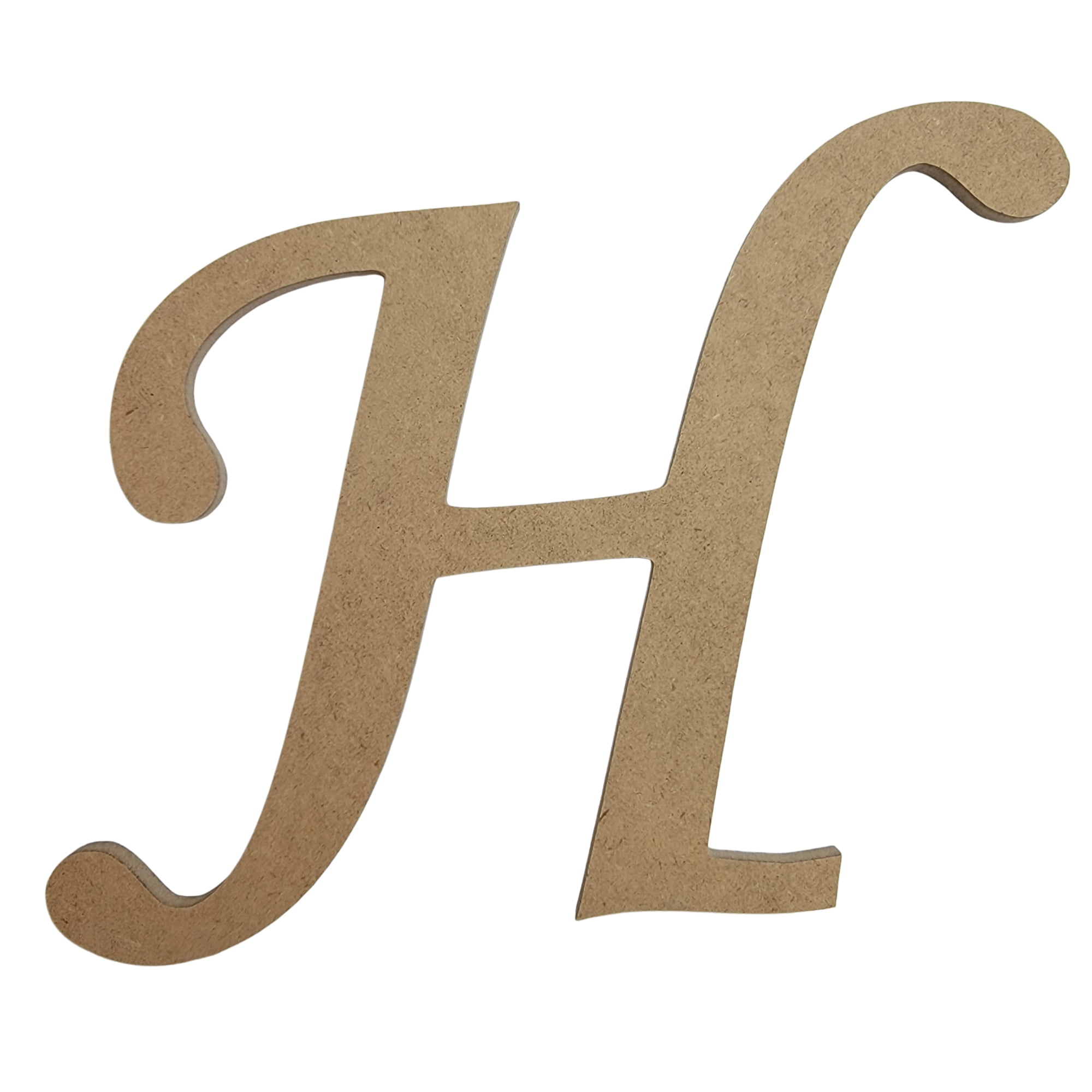 Wooden Letter Unfinished, Monotype Font, Craft Cutout - Walmart.com