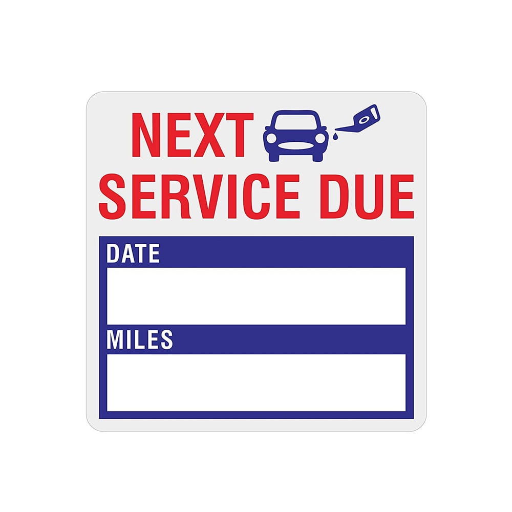 Removable waterproof sticker for car maintenance service expiration ...