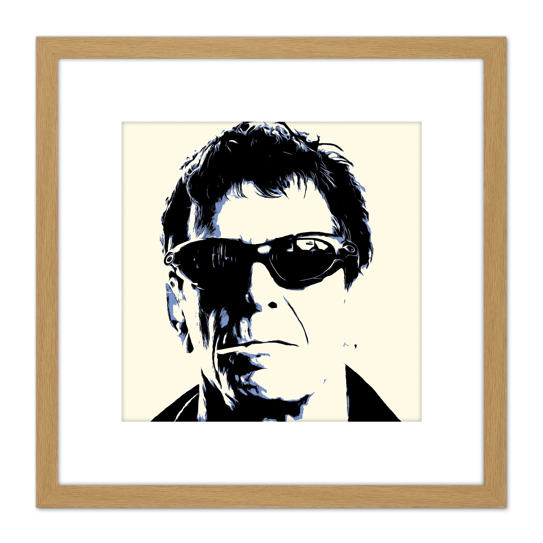 Lou Reed Smoking Musician Rock Star Legend 8X8 Inch Square Wooden ...