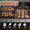 5 Burner Propane Gas Grill & Griddle Combo, 40,000 BTU Outdoor BBQ with ...