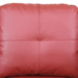 Hommoo Faux Leather L-Shaped Sectional Sofa, 4 Seat, Red, Durable ...