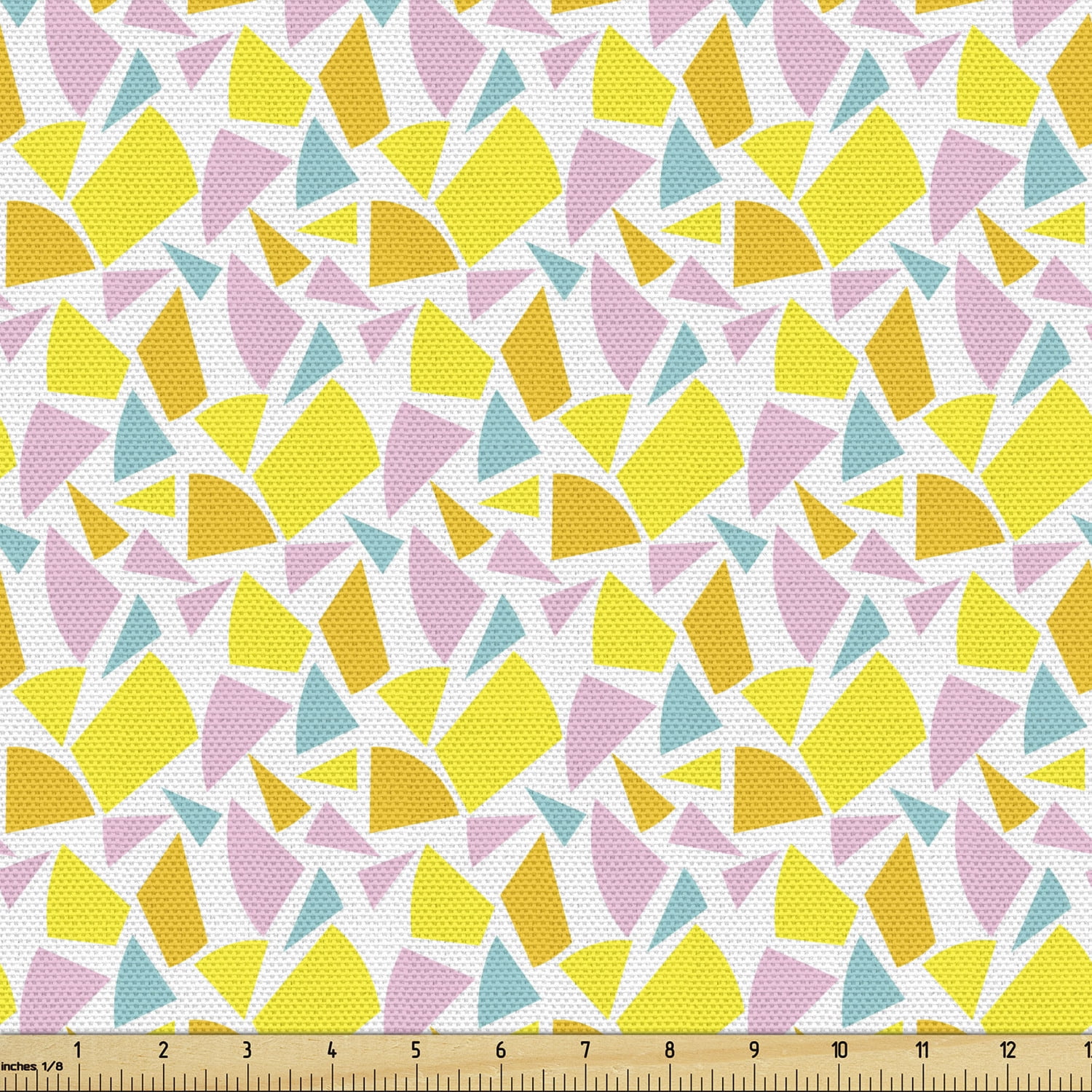 Geometric Fabric by the Yard, Modern Geometry Illustration in Pastel ...