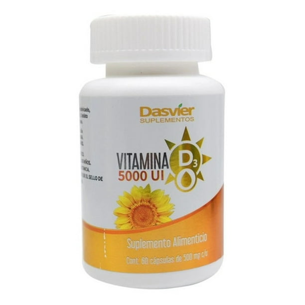 Vitamina D 5000 U 60 Cáps Dasvier | Walmart en línea