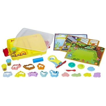 Play-Doh Fun Factory Deluxe Set with Press Feature and Over 30 Pieces ...