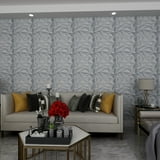 Art3d Gray PVC 3D Wall Panel Diamond Wall Panel Jagged Matching 19.7" x ...