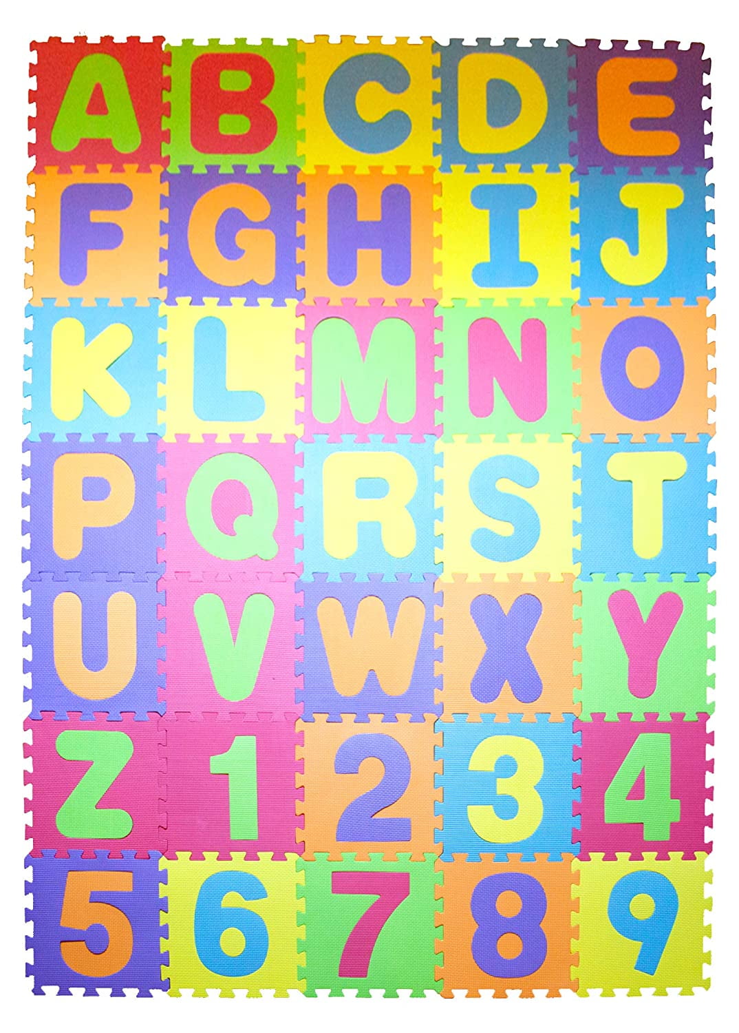 WWD POOL Kid Foam Puzzle Floor Play Mat Baby Interlocking Alphabet and ...