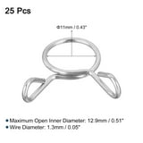 25 Pcs Fuel Line Hose Tubing Spring Clips 11mm Water Pipe Spring Clip ...