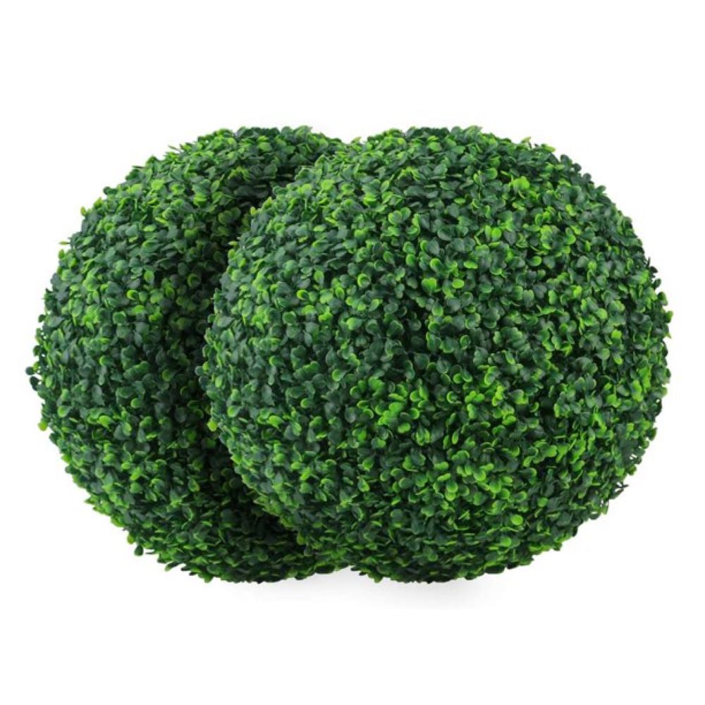 2 Pack 7-inch Artificial Boxwood Ball, Artificial Topiary Ball for ...