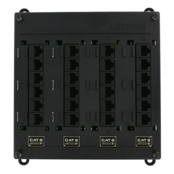 Leviton 476TM-624 Twist and Mount Patch Panel, 24 CAT 6 Ports - Walmart.com