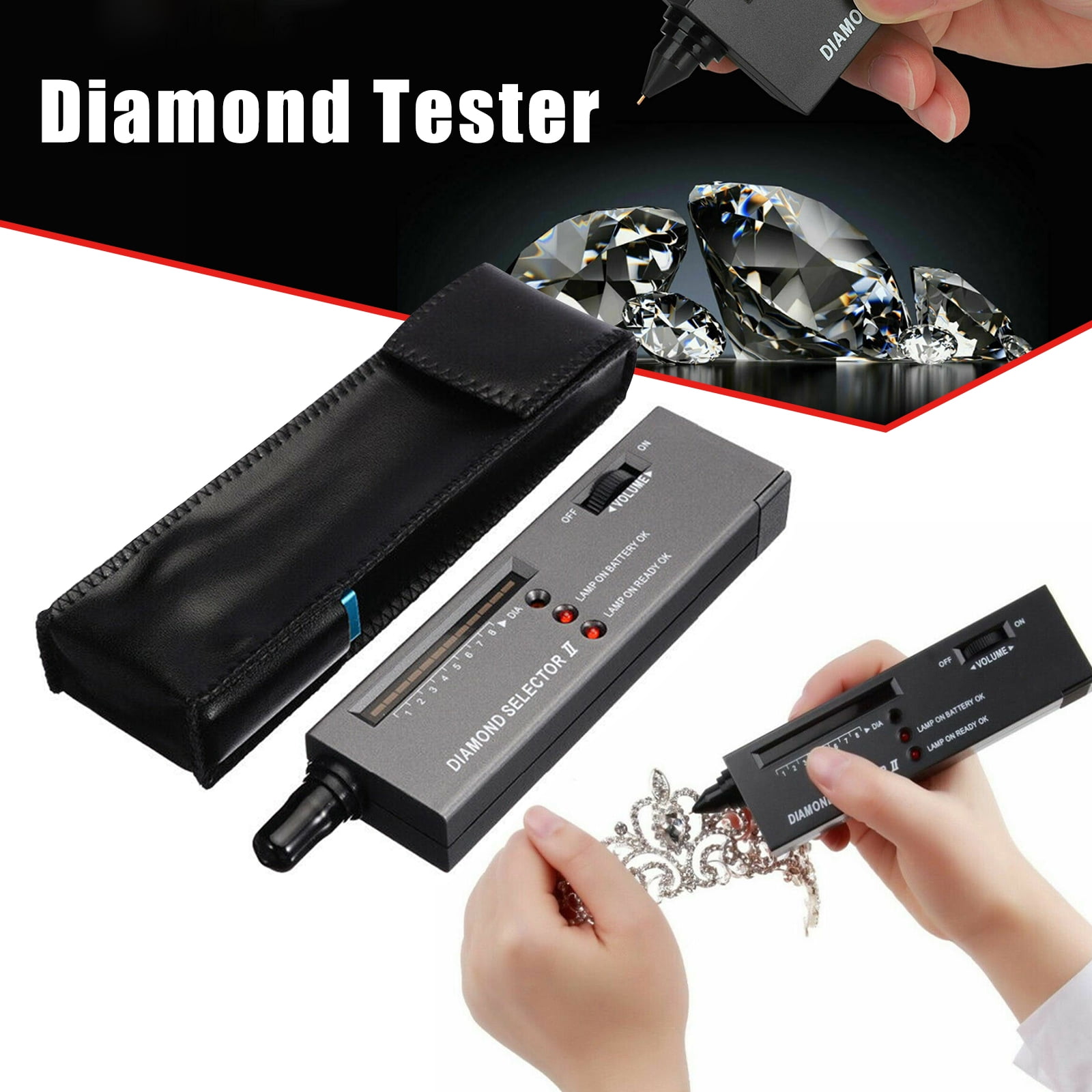 Professional High Accuracy LED Diamond Tester Jewelry Gem Selector Test ...