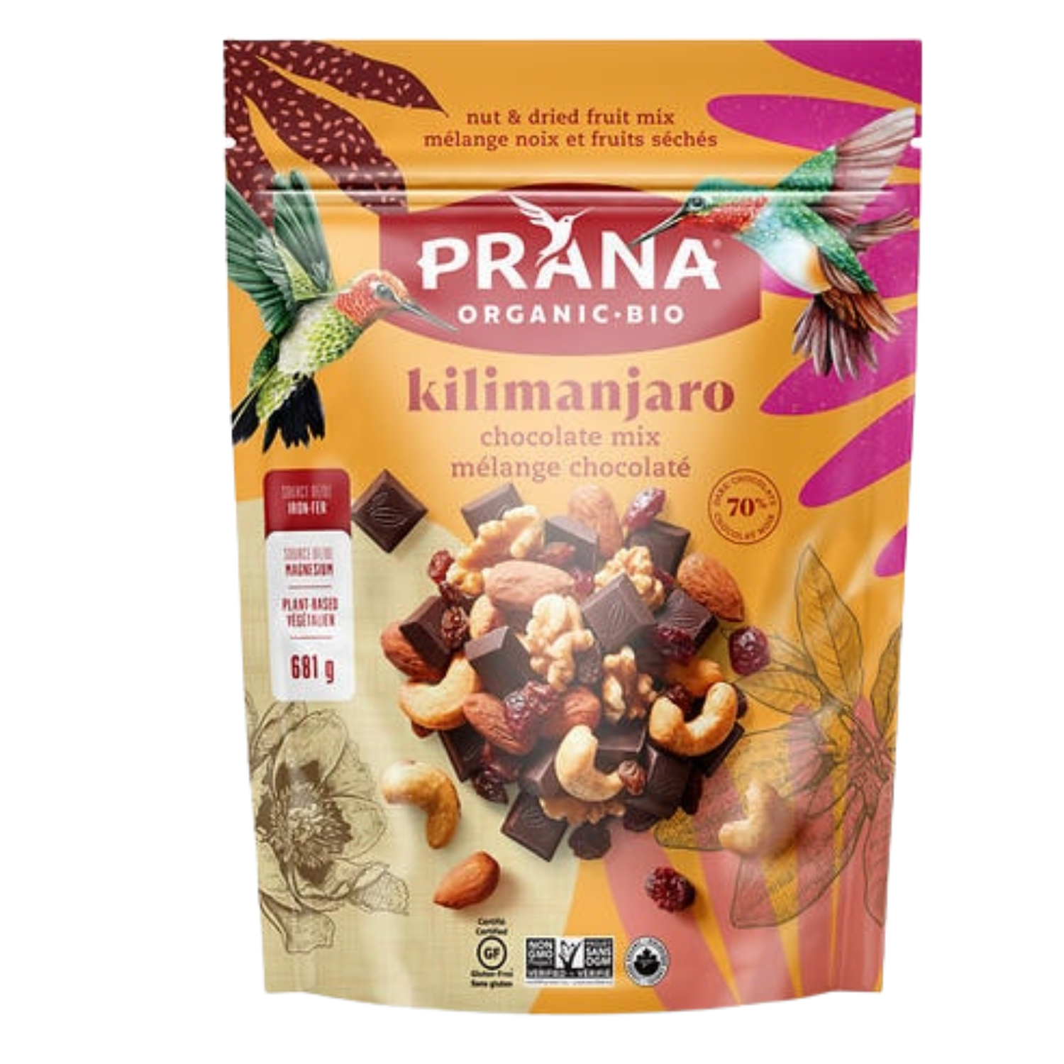 Prana Kilimanjaro | Deluxe Chocolate Mix Organic Trail Mix Nut & Dried ...