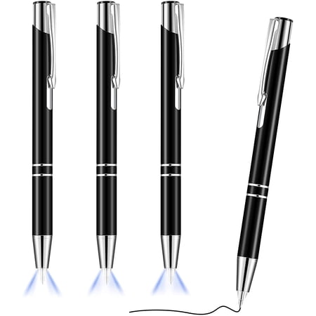 4 Pieces Lighted Tip Pen Ballpoint Pen with Light Flashlight LED Light ...