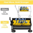 Collapsible Wagon Cart with Wheels Foldable - Folding Utility Heavy ...
