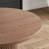 Wiilayok 35.4" Modern Round Dining Table, Wood Kitchen Table for 2 to 3 ...