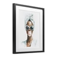 Stupell Industries Bubble Reverie Female Black Framed Print Under Glass ...
