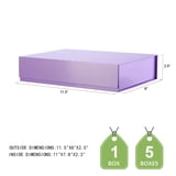 JINMING Purple Gift Box, Gift Box with Lid, Sturdy Shirt Box, 11x7.8x2 ...