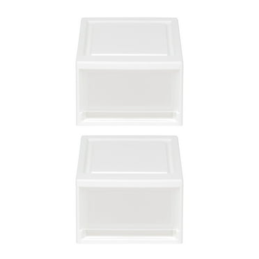 IRIS USA, 6QT Plastic Storage Modular Stacking Drawers, Set of 2 ...
