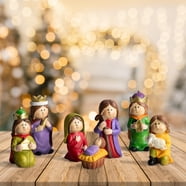 AmishToyBox.com Wooden Manger Scene, One-Piece Nativity Set for Mantel ...