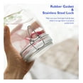 34oz Reusable Glass Jars with Airtight Lids, Wide Mouth Mason Jars ...