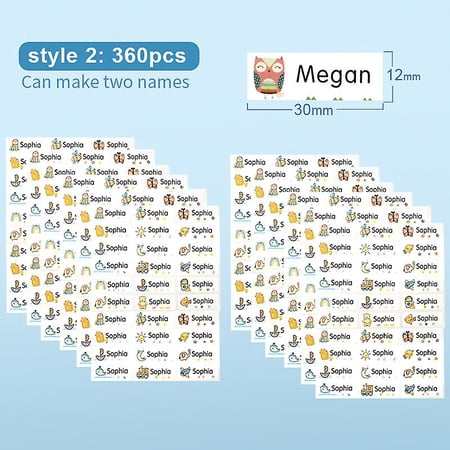 Name Tag Sticker Customize Stickers Waterproof Personalized Labels ...