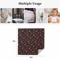 Valentine's Day Cloth Napkins Set of 4 Love Heart Black Polka Dots Soft ...