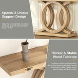 Tribesigns 55" Console Table with Geometric Base, Wooden Entryway Table ...