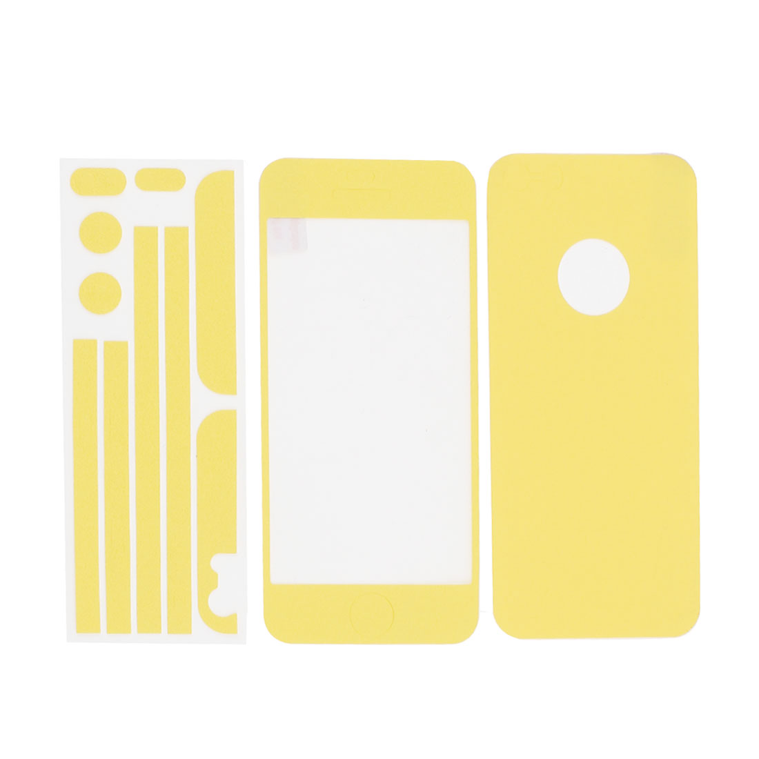 Yellow Self Adhesive Edge Wrap Decal Skin Sticker Set for Apple iPhone ...