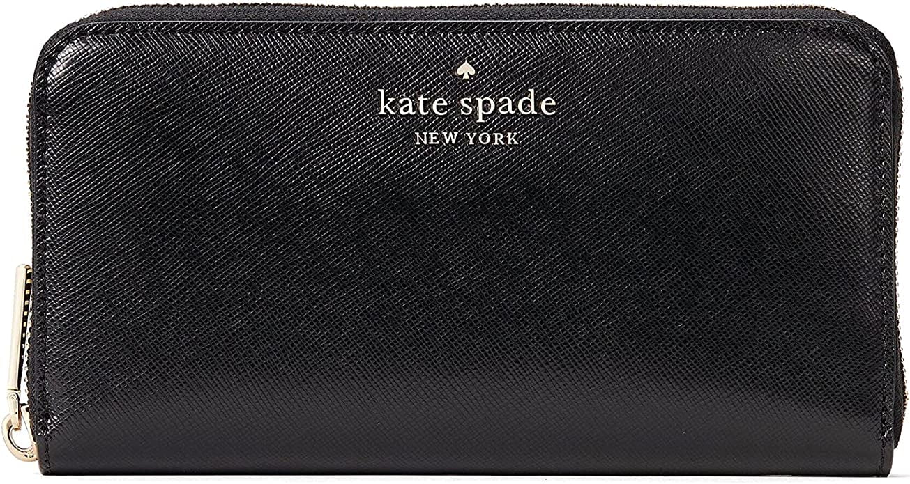 Kate Spade Staci Leather Zip Around Large Continental Wallet Black ...