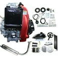 Fichiouy 49cc 4 stroke Gas Petrol Motorized Bicycle Engine Motor Kit with Double Chain Drive ...
