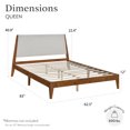 Dg Casa Vandermark Queen Bed Frame Solid Wood Walnut Finish Easy