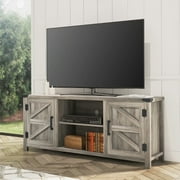 WAMPAT Farmhouse Barn Door Wood TV Stands for TV's up to 65”, Media ...