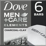 Dove Men+Care Elements Body and Face Bar Charcoal + Clay 3.75 oz, 6 Bar ...