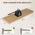 12 Inch Deep Floating Shelves 36 inch Long, 2 Inch Thick Wall Shelves ...