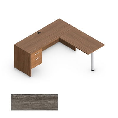 Desk-Ionic L-Shaped, Absolute Acajou | Walmart Canada