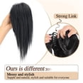 12" Claw Clip Ponytail Extensions Short Straight Multi-Layered Fake ...