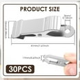 Adifare 30Pcs Metal Alligator Clip Mini Spring Clamp Anti-Slip Silver ...