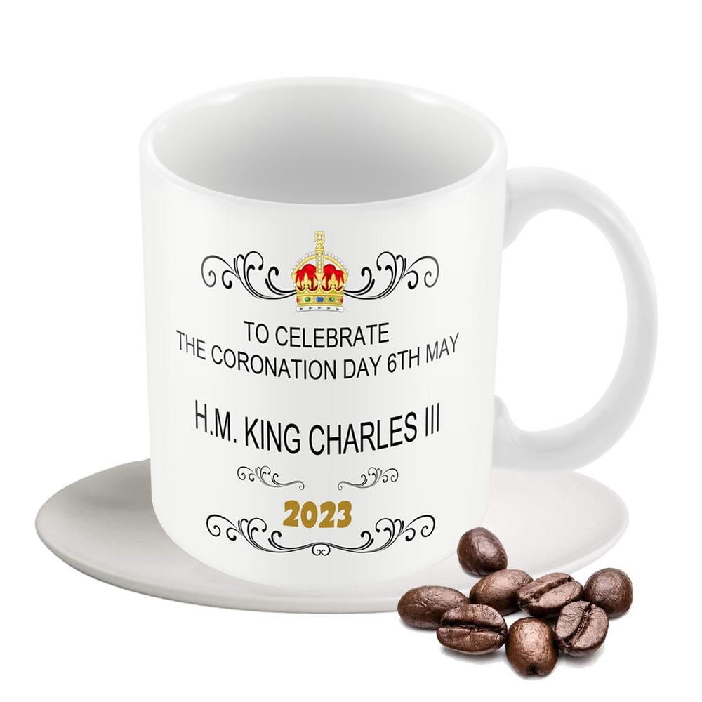 Tohuu King Charles III Mug Commemorative Ceramic Charles Tea Mug 350ml ...