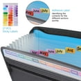 LANNEY Expanding File Folder, 13 Pockets Accordion File Organizer, A4 ...