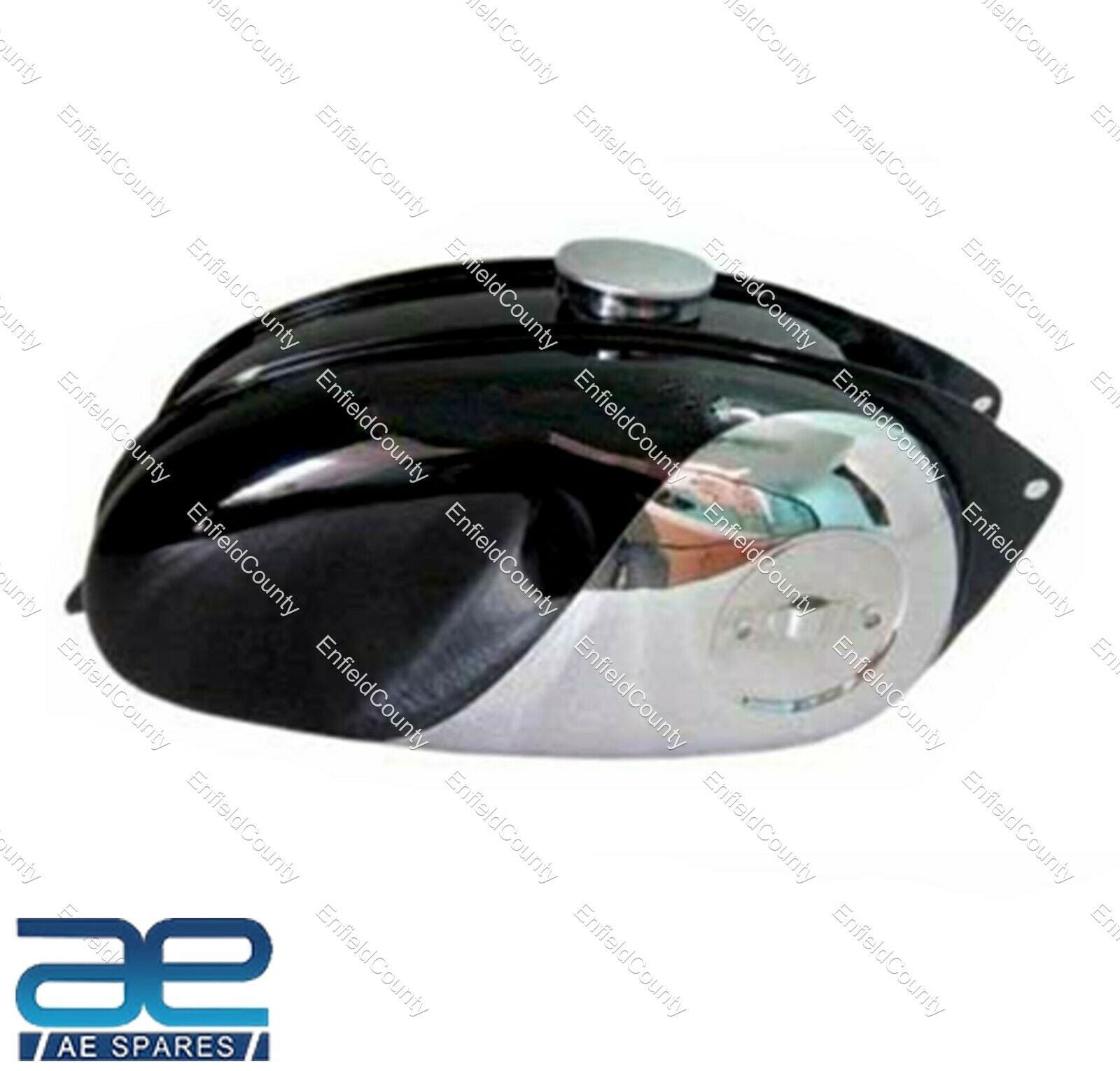 BSA BANTAM D7 D10 D14 D175 BUSHMAN CHROME & BLACK PETROL FUEL TANK WITH ...