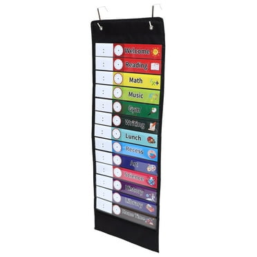Black Calendar Pocket Chart, Teaching Calendar, 51cmx60cm, Monthly ...